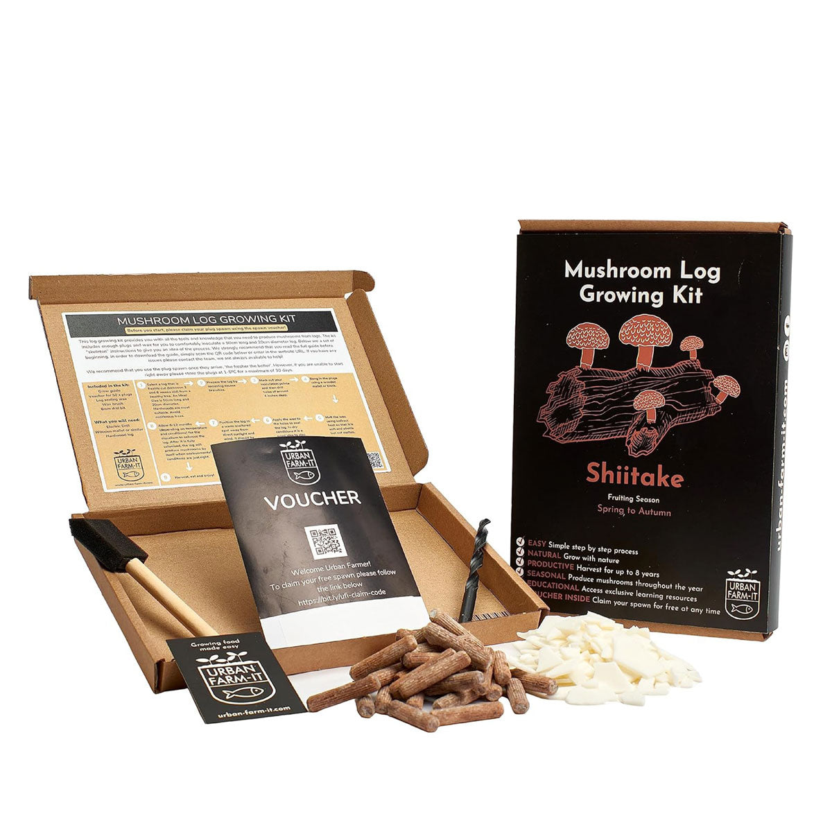 Grow Your Own Shiitake Mushrooms | Shiitake Mushroom Growing Kit ...